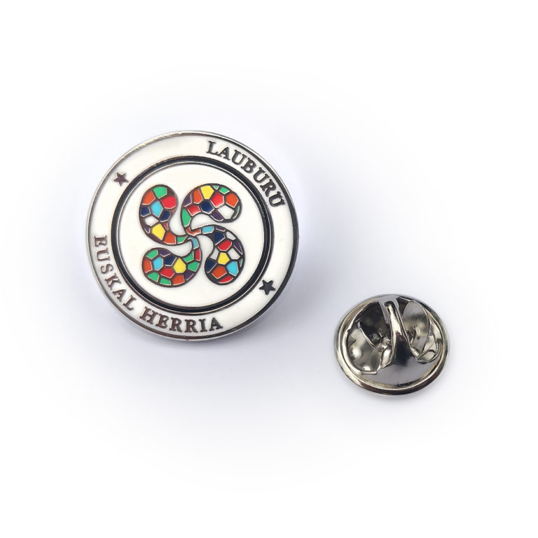 Pin Lauburu Acero Esmalte - Basque Live