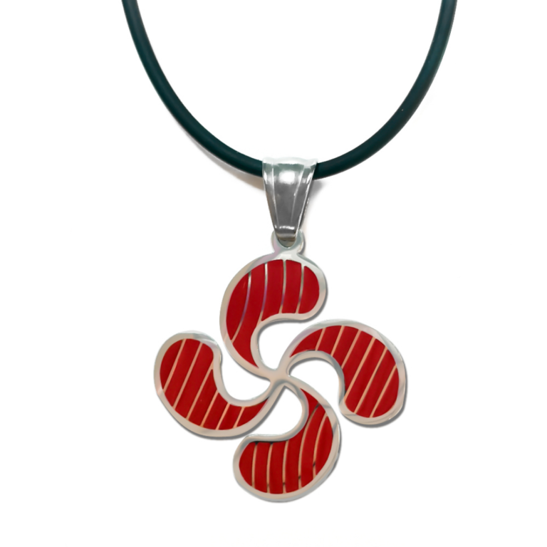 Lauburu Rojo Rayas - Basque Live